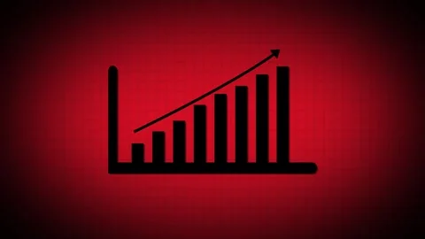 Graph chart with rising arrow icon anima... | Stock Video | Pond5