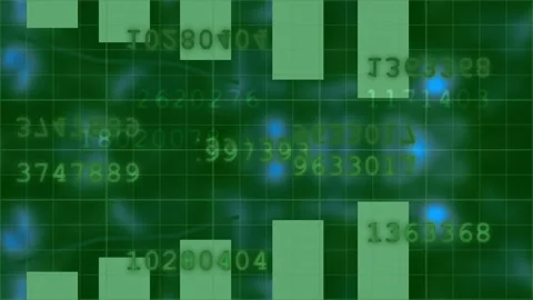 Graph on green digital background with r... | Stock Video | Pond5