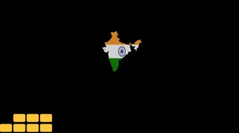 Graph with India map flag animation | Stock Video | Pond5
