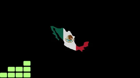 Graph with Mexico map flag animation | Stock Video | Pond5