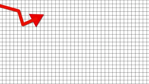 Graph of sales falling or stock falling.... | Stock Video | Pond5