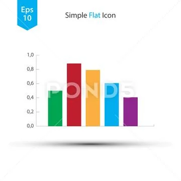 Graph Template. Simple Flat Design Of Bar Chart. Vector Illustration ...
