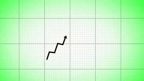 Graph with upward trend arrow animated o... | Stock Video | Pond5