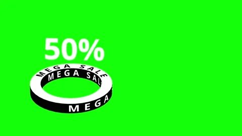 Graphic animation 50% discount on a gree... | Stock Video | Pond5