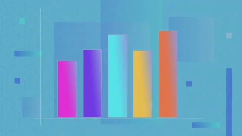 Graphic animation in the form of a graph... | Stock Video | Pond5