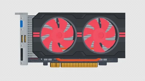 Graphic card. Animation GPU graphics car... | Stock Video | Pond5