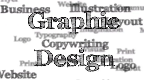 Graphic Design words background loop wit... | Stock Video | Pond5