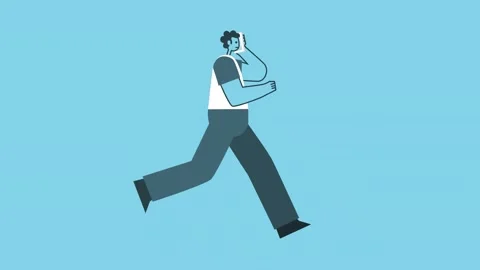 Graphic Flat Design Bold Man Cartoon Cha... | Stock Video | Pond5