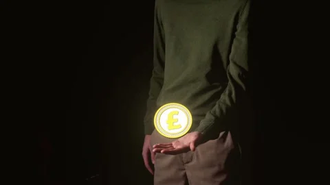 Graphic Video of coin movement in someon... | Stock Video | Pond5