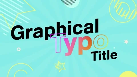 Graphical Typography Title ~ After Effects #245224157