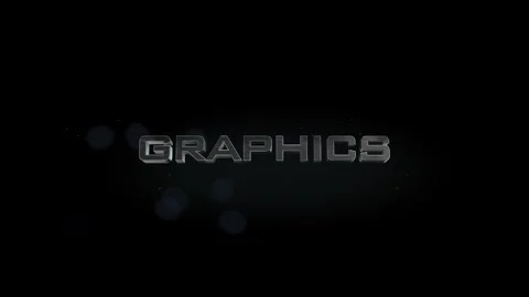 graphics 3D title metal text on black al... | Stock Video | Pond5