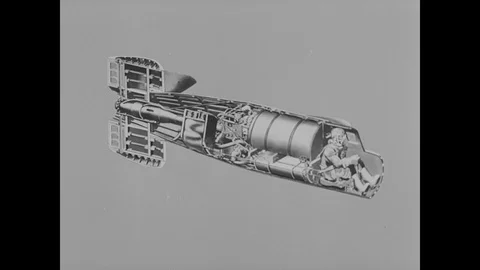 Graphics of Natter BP-20 surface to air ... | Stock Video | Pond5