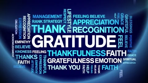 Gratitude animated word cloud,design ani... | Stock Video | Pond5
