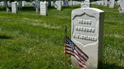 Gravestone of an unknown soldier from th... | Stock Video | Pond5