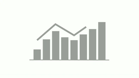 gray color simple graph bar animated in ... | Stock Video | Pond5