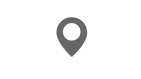 Gray map location pin symbol motion grap... | Stock Video | Pond5