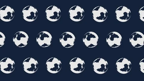 Gray planet Earth on a blue background | Stock Video | Pond5