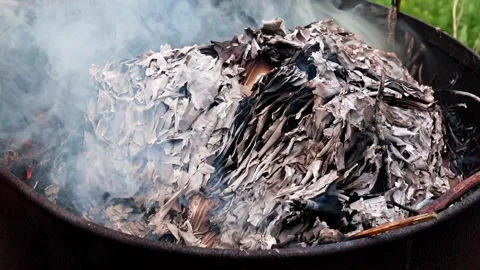 gray smoke and bright flames | Stock Video | Pond5