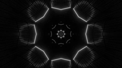 Grayscale 3D animation of geometric shap... | Stock Video | Pond5