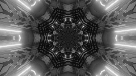 Grayscale 3D animation of geometric shap... | Stock Video | Pond5