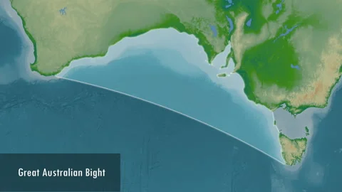 Great Australian Bight. Physical map. Pa... | Stock Video | Pond5