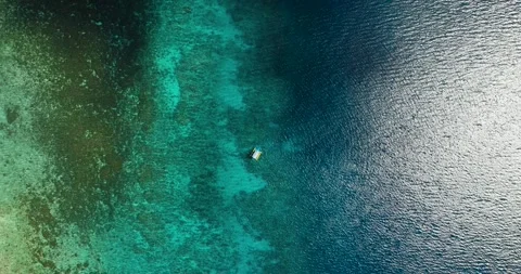 Great Barrier Reef aerial view of coral ... | Stock Video | Pond5