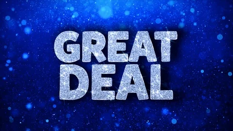 Great Deal Blue Text Wishes Particles Gr... | Stock Video | Pond5