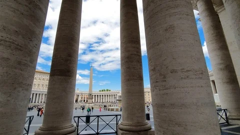 Great Famous Famous colonnade of St. Pet... | Stock Video | Pond5