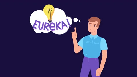 great idea, Eureka concept animation. ma... | Stock Video | Pond5