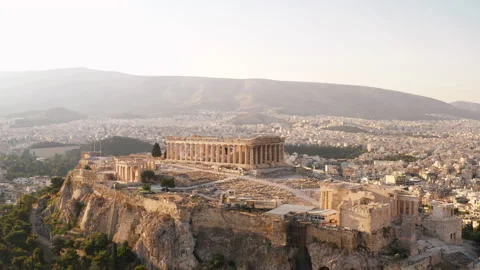Greece Acropolis city of Athens partheno... | Stock Video | Pond5