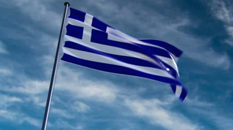 Greece Flag, HQ animated on an epic back... | Stock Video | Pond5