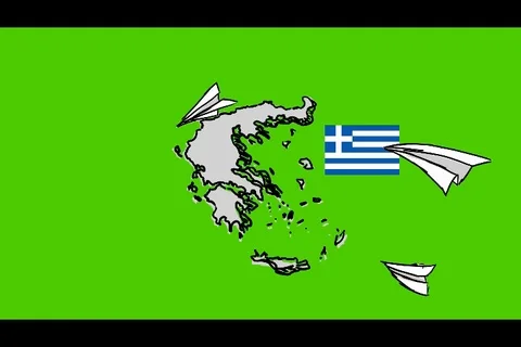 Greece - Hand-Drawn Animation - paper pl... | Stock Video | Pond5