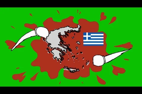 Greece - Hand-Drawn Animation - spot red | Stock Video | Pond5