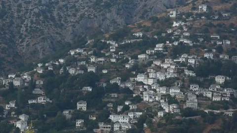 greece volos pelio makrinitsa village tr... | Stock Video | Pond5