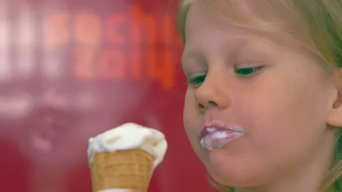 greedy baby girl - tender image of a lit... | Stock Video | Pond5