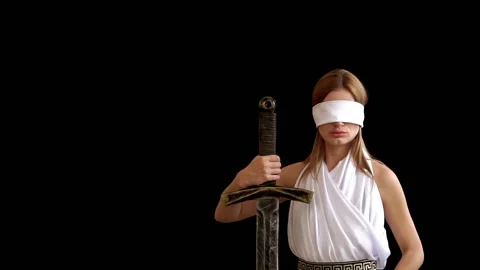 Greek goddess of justice Themis with swo... | Stock Video | Pond5
