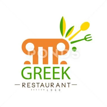Greek restaurant logo design, authentic traditional continental food ...