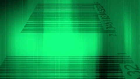 Green and bar codes looping background | Stock Video | Pond5