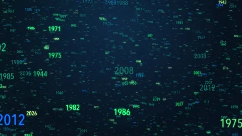 Green and Blue Animated Numbers Floating... | Stock Video | Pond5