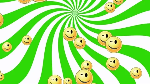 Green Animated Background Smiley Emotico... | Stock Video | Pond5