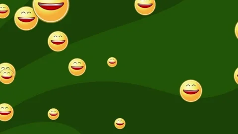 Green Animated Background Smiley Emotico... | Stock Video | Pond5