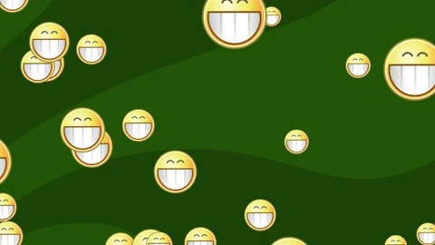 Green Animated Background Smiley Emotico... | Stock Video | Pond5