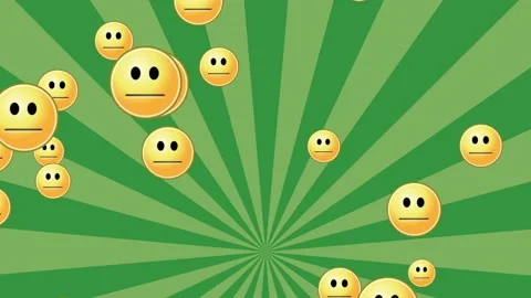 Green Animated Background Smiley Emotico... | Stock Video | Pond5