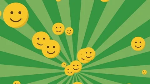 Green Animated Background Smiley Emotico... | Stock Video | Pond5