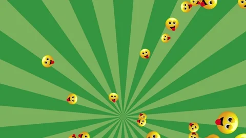 Green Animated Background Smiley Emotico... | Stock Video | Pond5