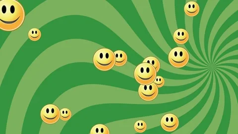 Green Animated Background Smiley Emotico... | Stock Video | Pond5
