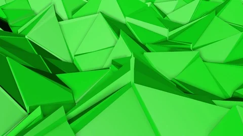 green animated low poly background. 3d r... | Stock Video | Pond5