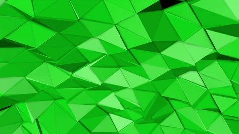 green animated low poly background. 3d r... | Stock Video | Pond5