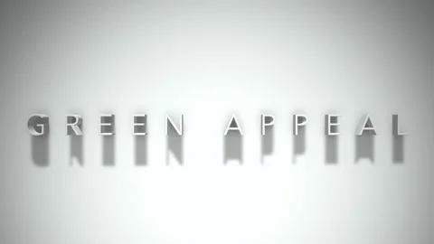 green appeal 3D title animation with sha... | Stock Video | Pond5