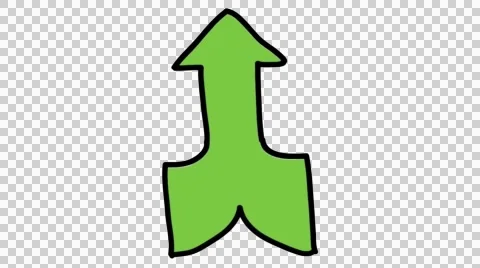 Green Arrow pointing upwards animation w... | Stock Video | Pond5